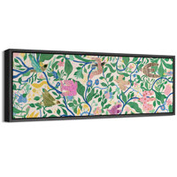 IDEA4WALL Navy Blue Abstract Flower Artwork Modern Boho Extra Large Pictures Framed Canvas Print ...